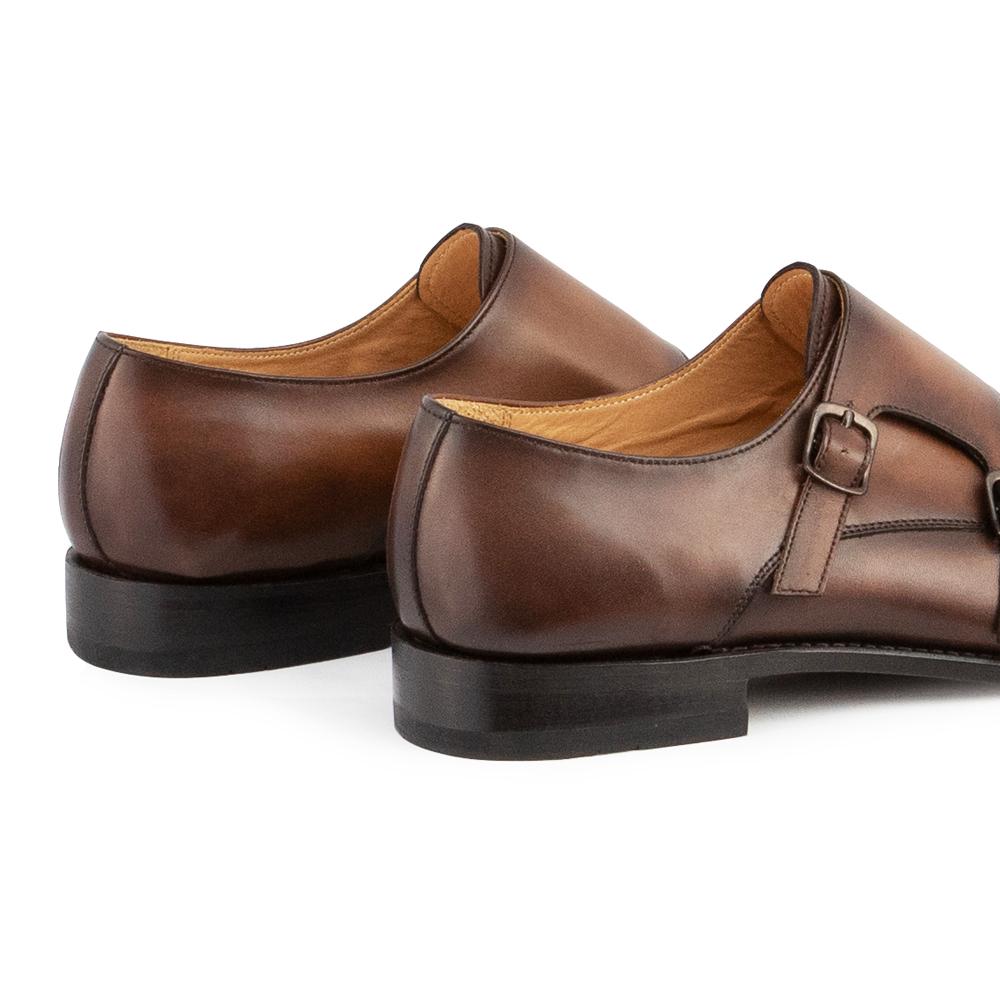 Raphael-Toe Cap Double Monk -Brown – Alessandro Shoes